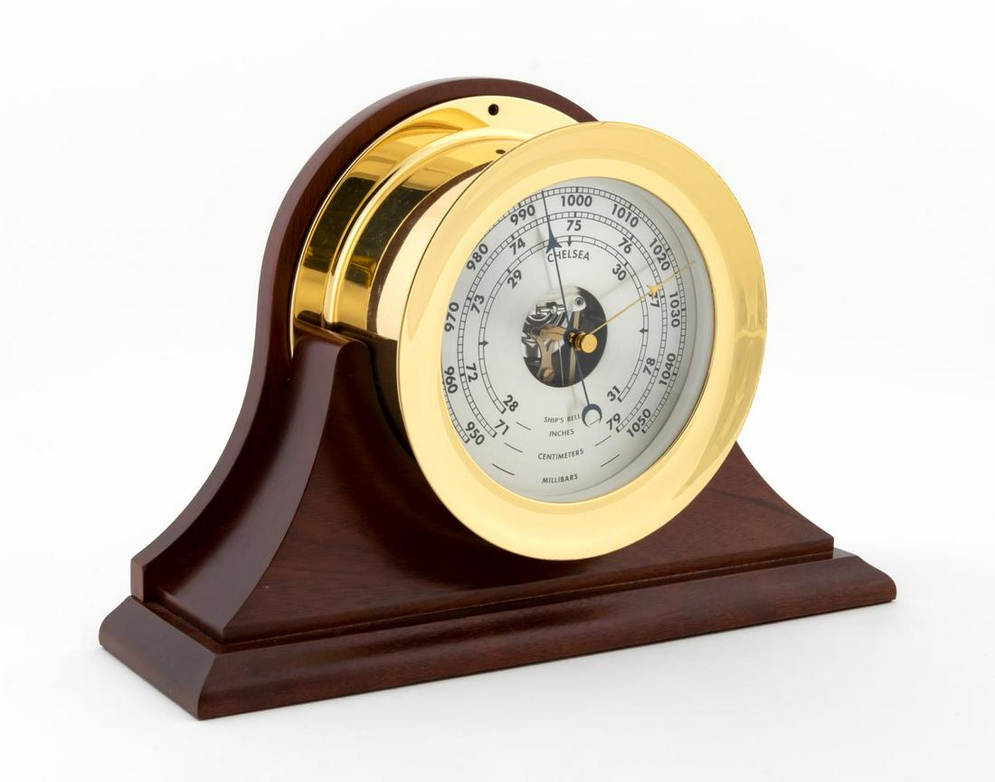 CHELSEA SHIP'S BELL BAROMETER ON MAHOGANY STAND - Sep 13, 2020 | Ahlers ...