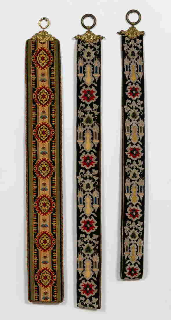 THREE NEEDLE POINT WITH BEADING BELL PULLS - Oct 25, 2020 | Ahlers ...