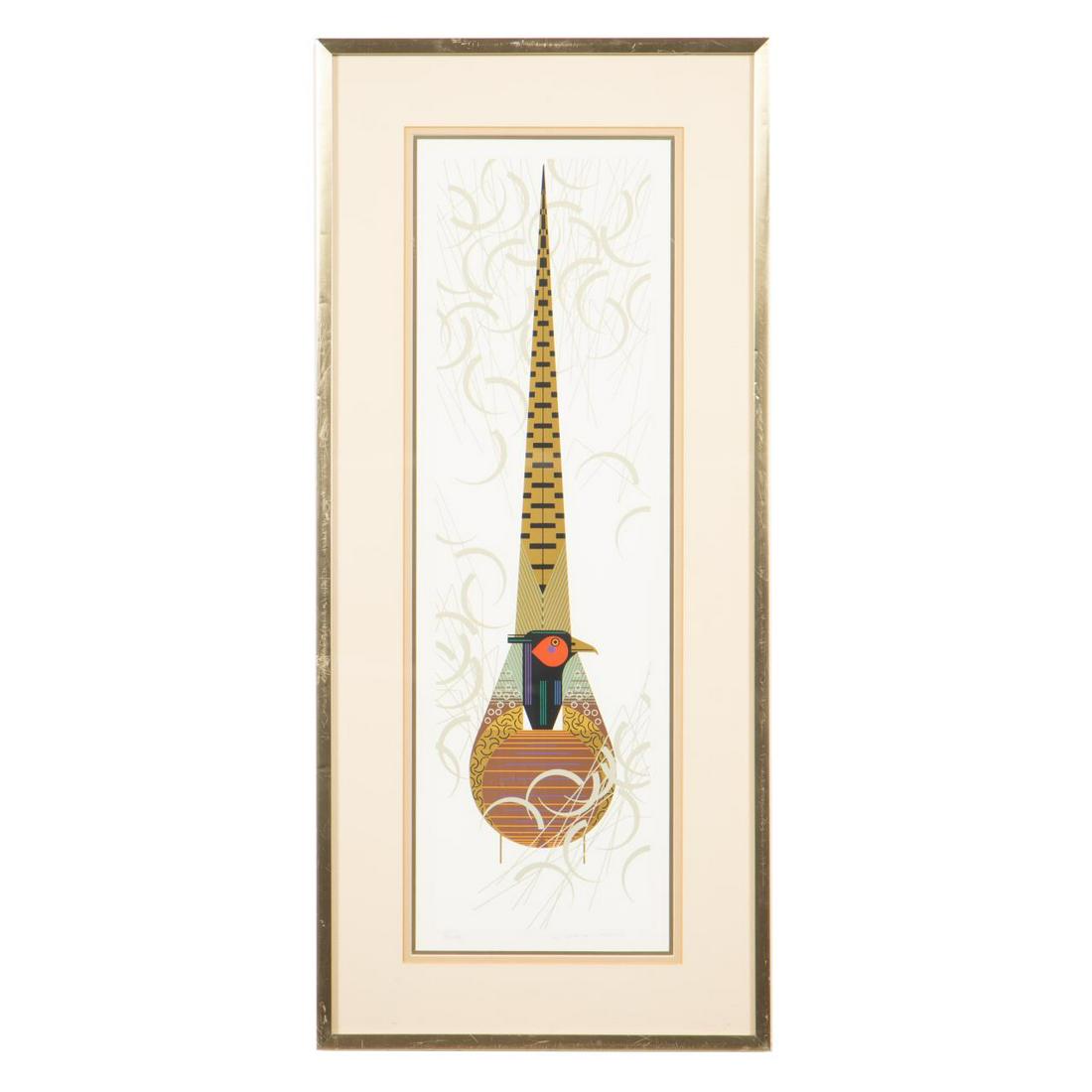 Charley Harper "phancy Pheasant" Serigraph 1977