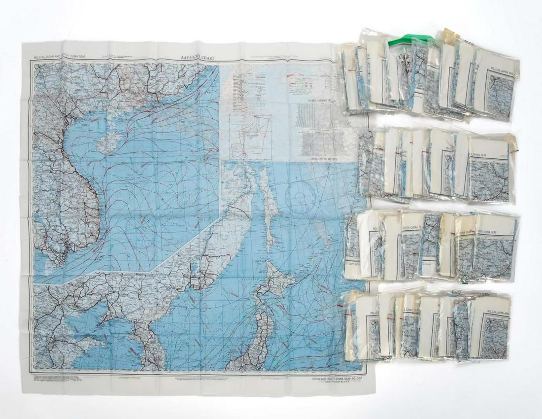 37 Pcs, U.s. Military World War Ii Survival Maps