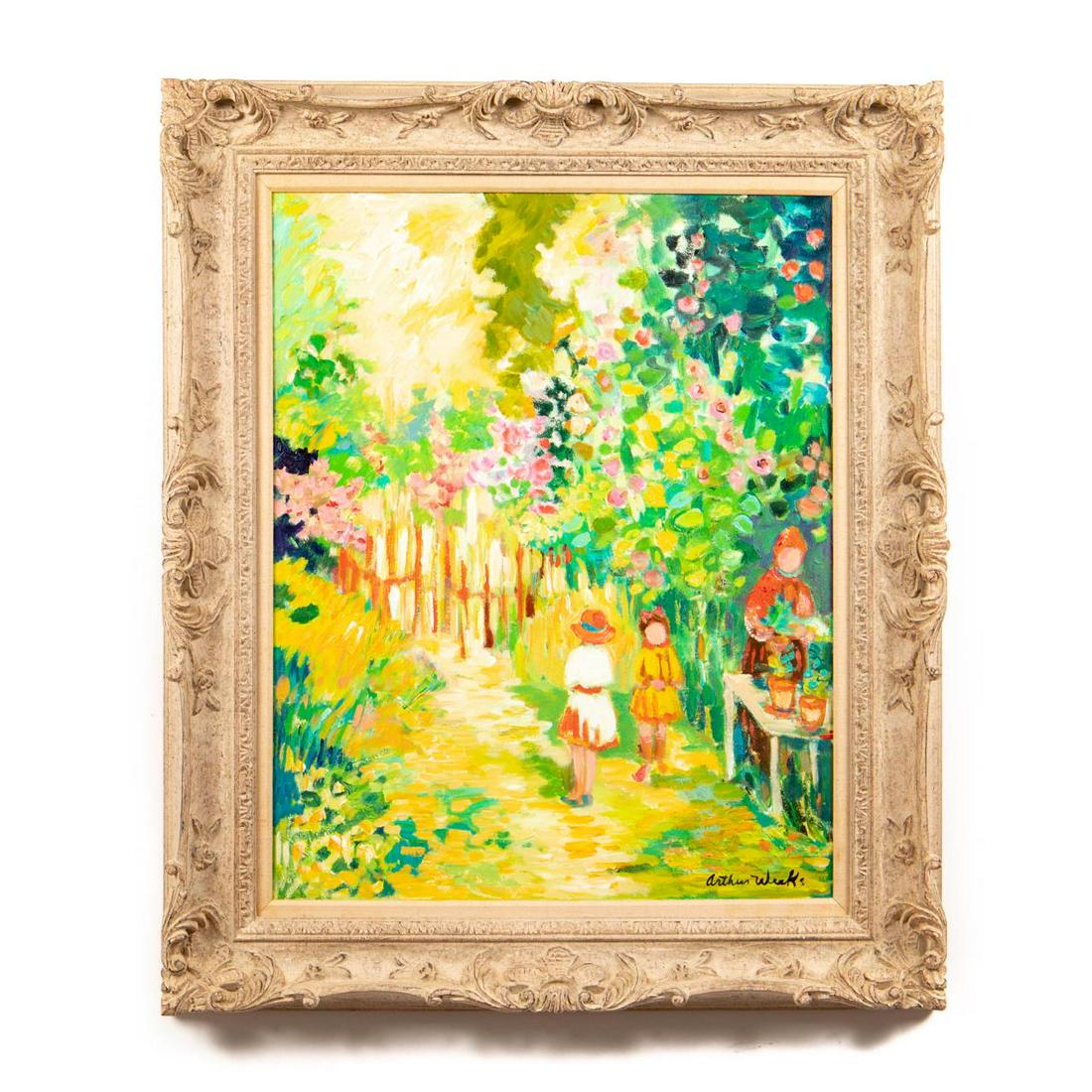 ARTHUR WEEKS, "HOLLYHOCK GARDEN, OIL ON CANVAS - Mar 28, 2021 | Ahlers ...