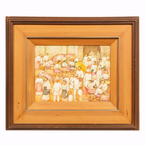 Tony Mahilum, Market Scene Philippines, 1992