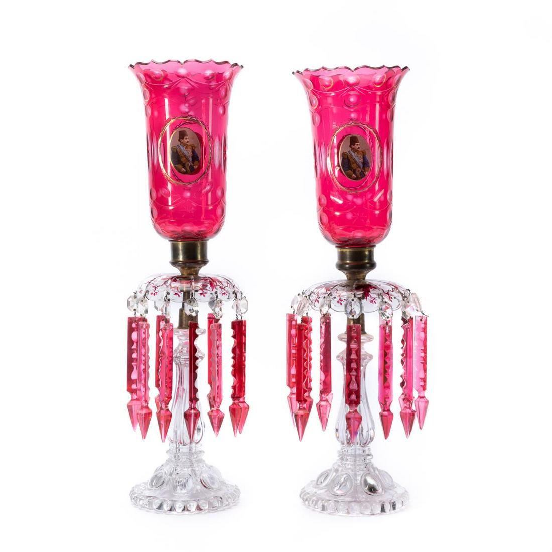 PAIR, BACCARAT & MOSER IRANIAN LUSTER CANDLESTICKS - Jul 18, 2021 ...