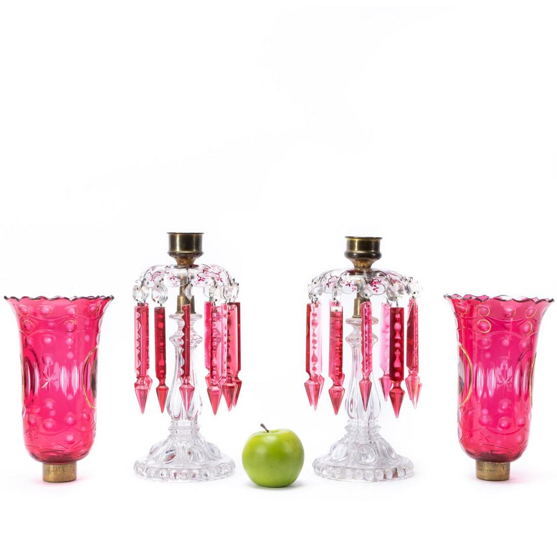 PAIR, BACCARAT & MOSER IRANIAN LUSTER CANDLESTICKS - Jul 18, 2021 ...