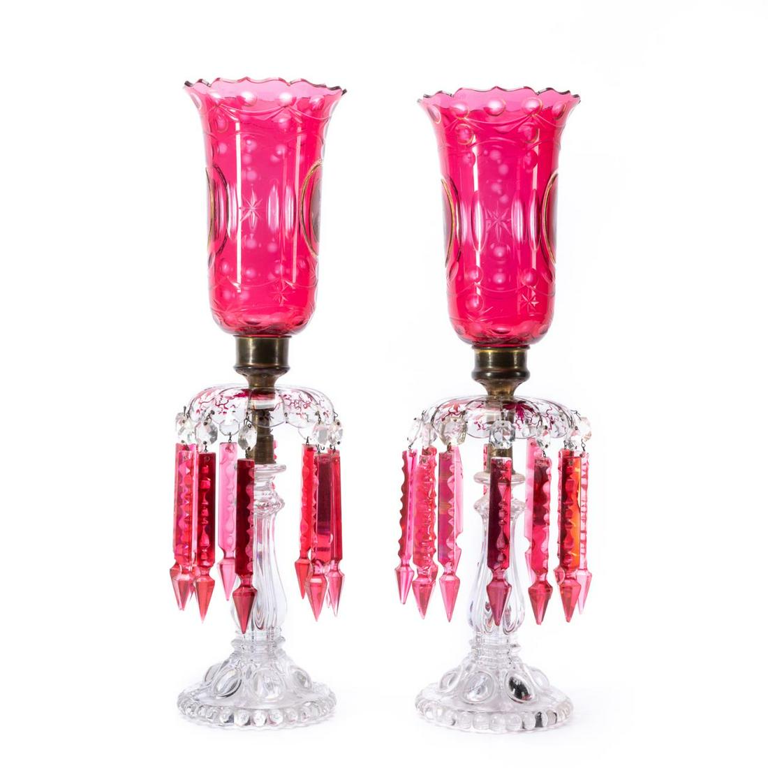 PAIR, BACCARAT & MOSER IRANIAN LUSTER CANDLESTICKS - Jul 18, 2021 ...