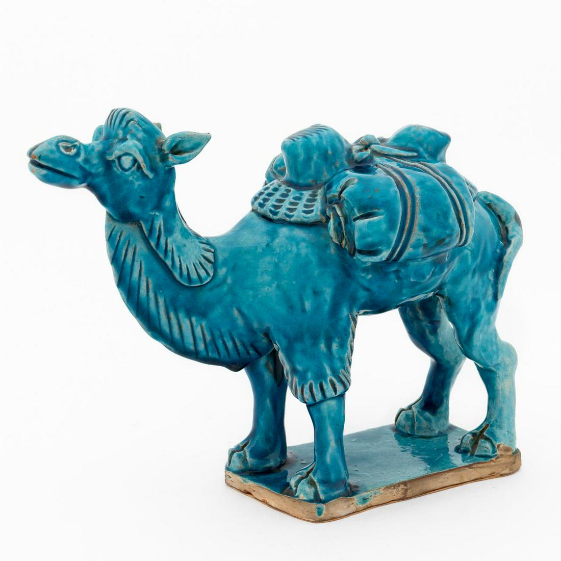 Chinese Turquoise Glazed Camel Figure