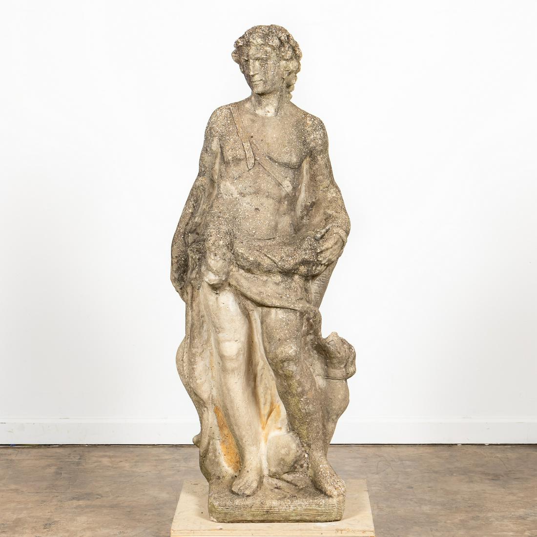 LARGE STONE GARDEN STATUE OF APOLLO THE HUNTER - Sep 25, 2021 | Ahlers ...
