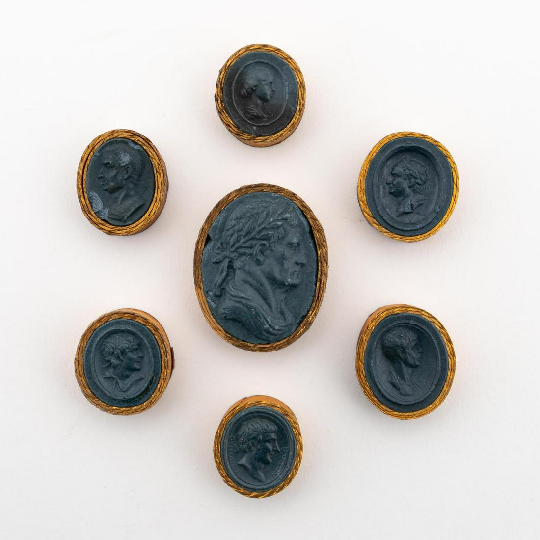 Seven Grand Tour Intaglio Plaster Reliefs