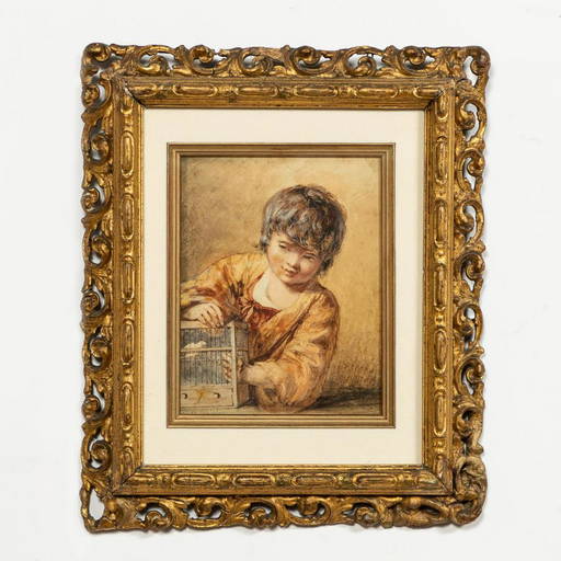 WILLIAM HENRY HUNT, CHILD WITH BIRD, WATERCOLOR - Sep 26, 2021 | Ahlers ...