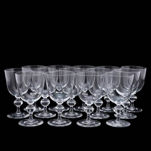 Set Of 14 Steuben Glass Goblets, Pattern 7925