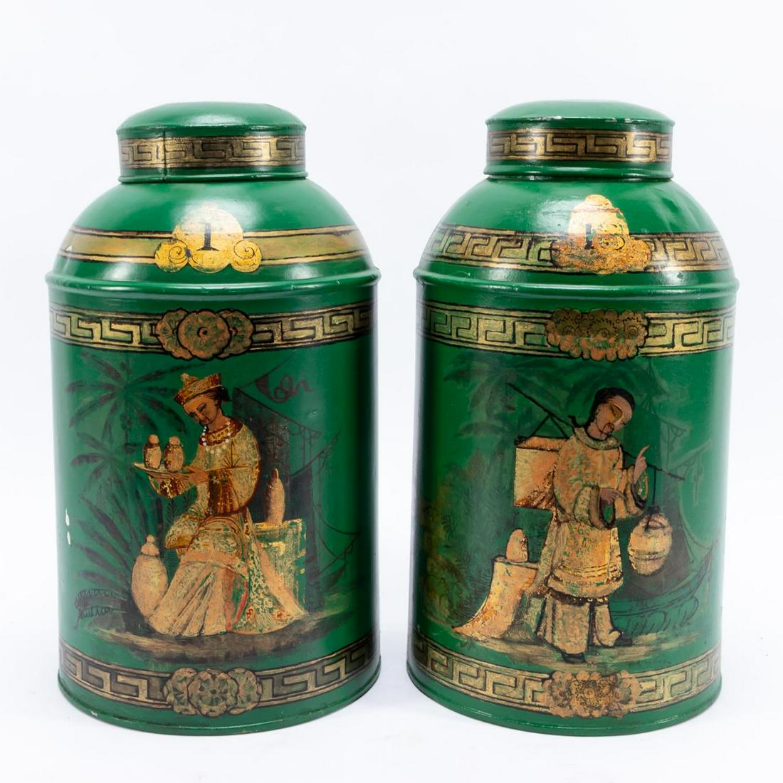 19TH C. ENGLISH CHINOISERIE TOLE TEA CANISTERS (#1116) on Oct 24, 2021 ...