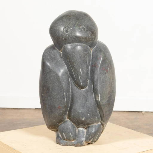 Zimbabwean Shona Art Sculpture Standing Bird