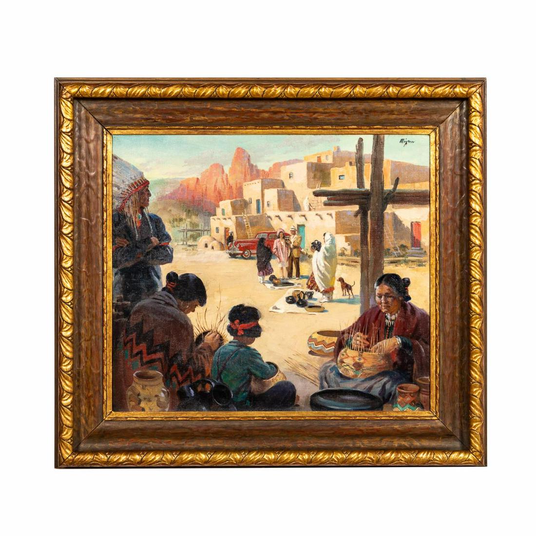 FREDERIC KIMBALL MIZEN, PUEBLO VILLAGE TAOS, O/C (#1041) on Jan 16 ...