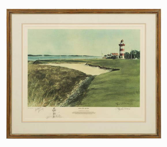RAY ELLIS HILTON HEAD GOLF DRAWING AND LITHOGRAPH (#1068) on Jan 16 ...