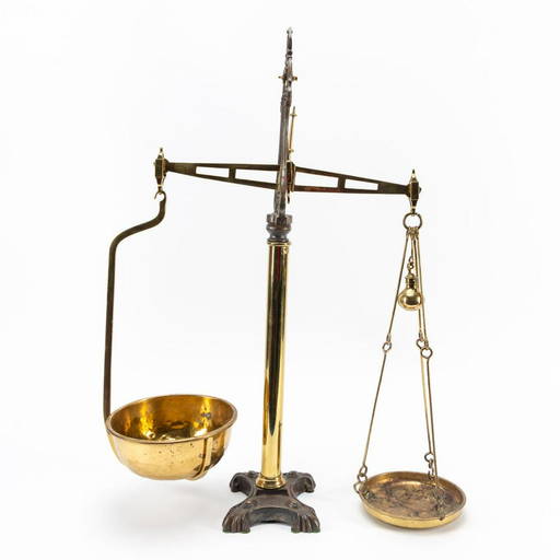 ROGERS & CO BRASS EQUAL ARM BALANCE SCALE (#0297) on Feb 27, 2022 ...