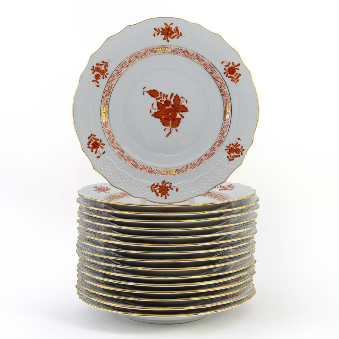 16 HEREND RUST CHINESE BOUQUET SALAD PLATES - Apr 10, 2022 | Ahlers ...