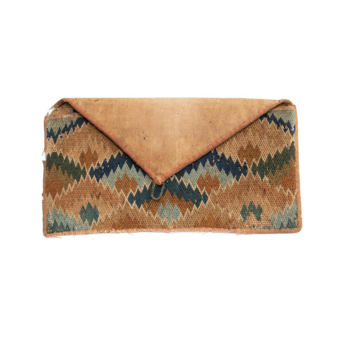 Colonial Period Woven Flamestitch Wallet