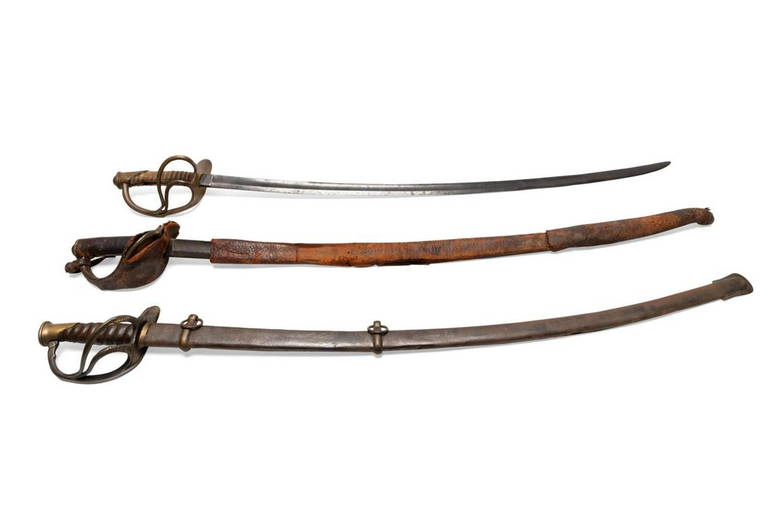 Three Mid Late 19th Century Cavalry Sabers