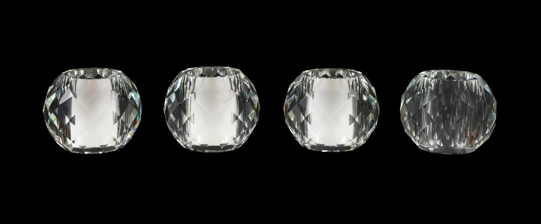 Four Ralph Lauren "daniela" Crystal Votives