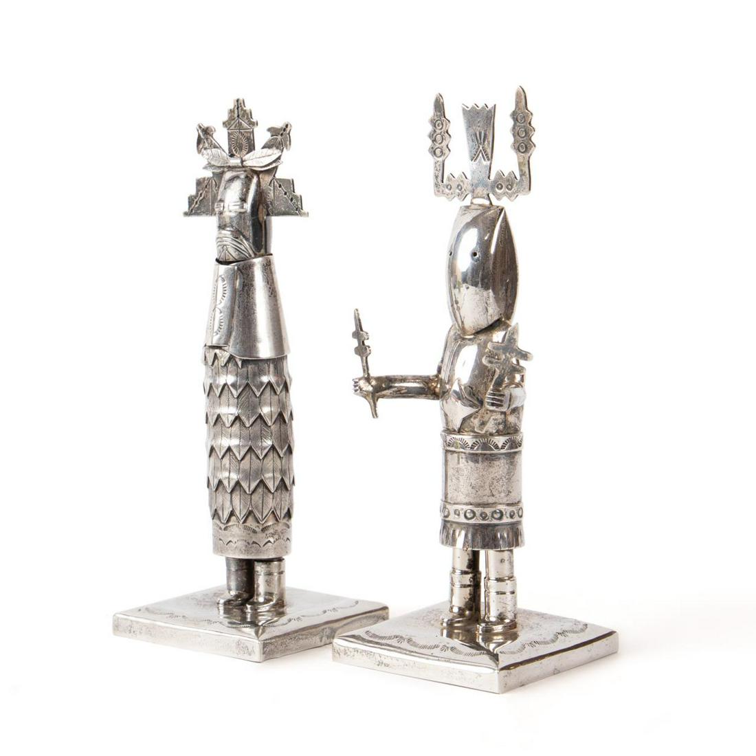 Two Jeffery Castillo Sterling Kachina Figures Auction