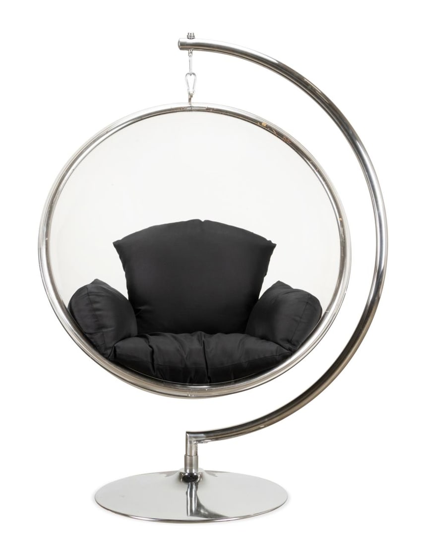 Hanging Clear Acrylic Bubble Chair W/ Stand Auction