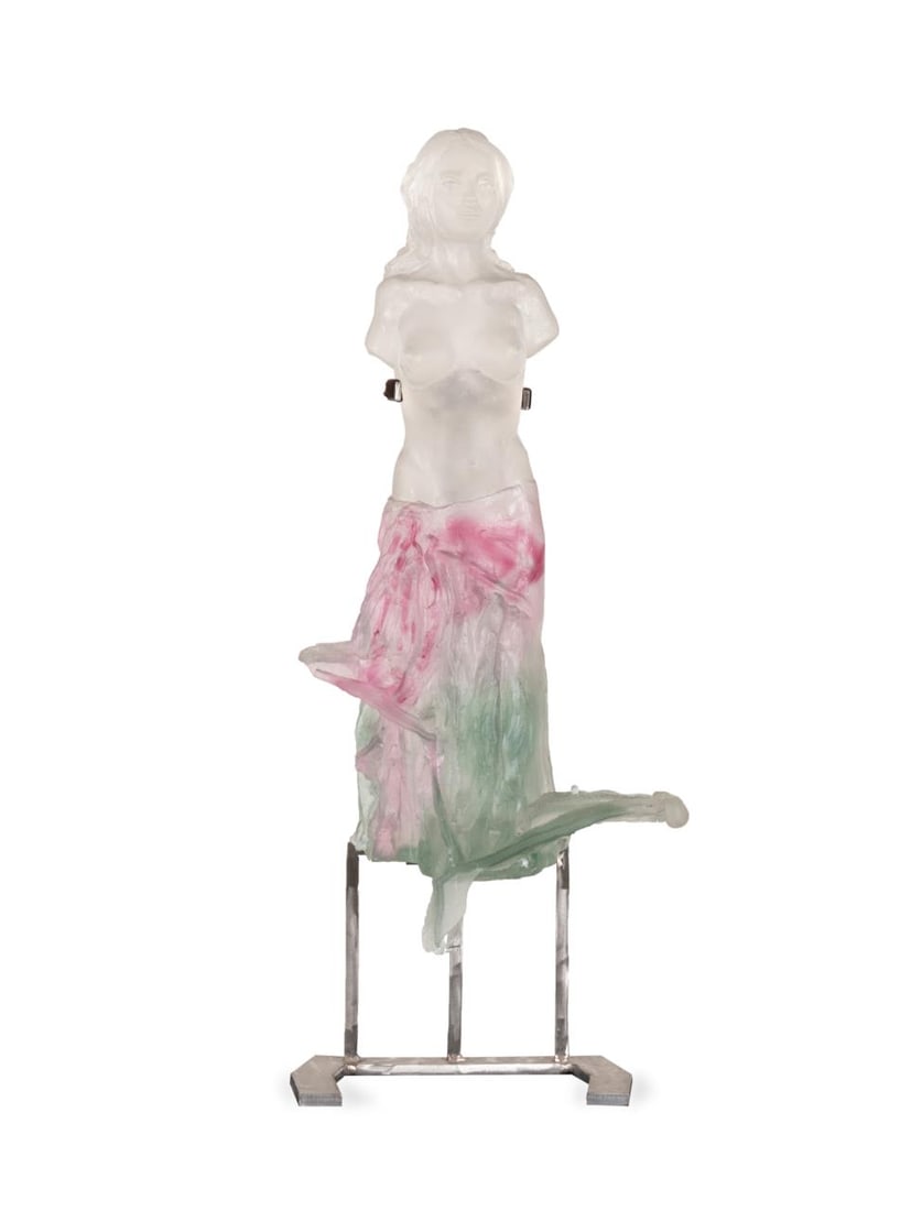 Margot Gotoff 'tethys' Figural Art Glass Sculpture Auction