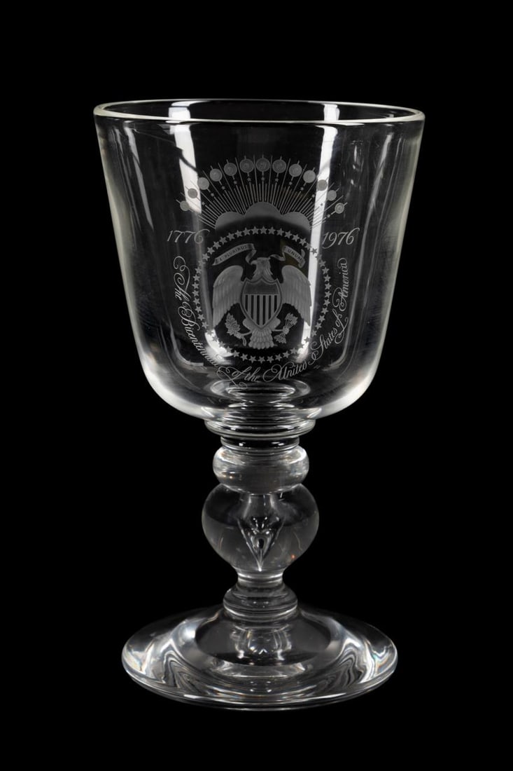 Steuben Limited Edition Bicentennial Etched Goblet Auction