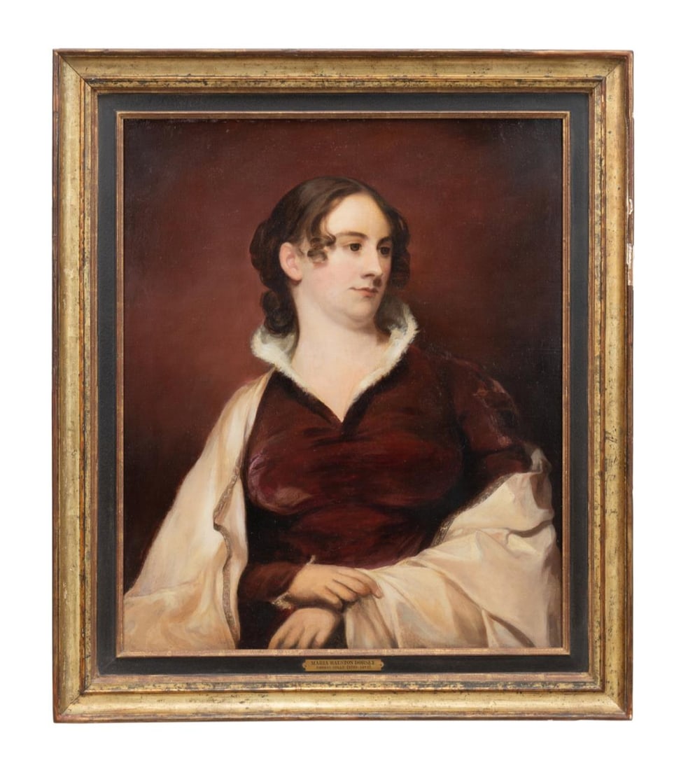 Thomas Sully 'maria Ralston Dorsey' Oil On Canvas Auction