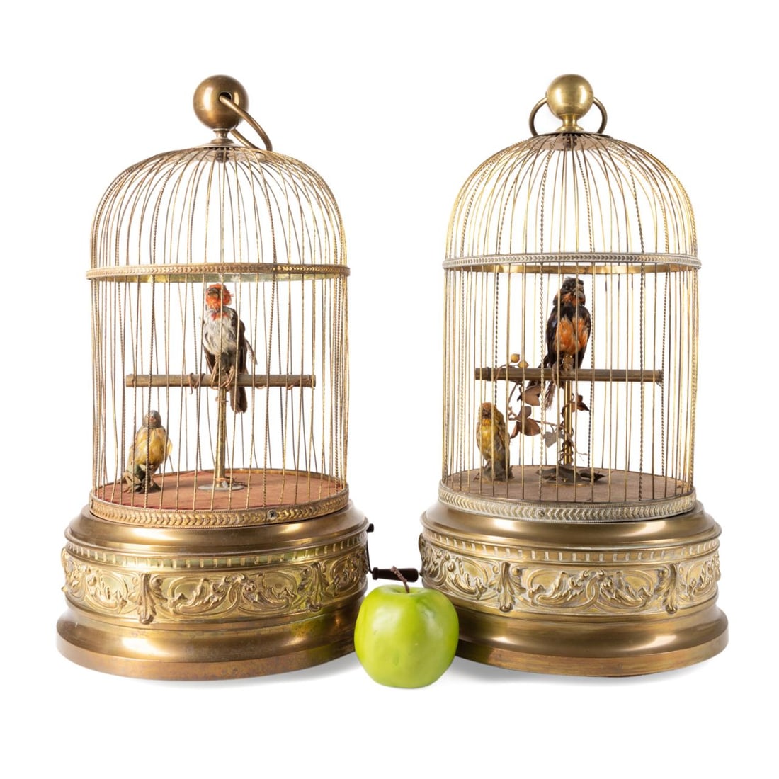Pair Large French Bird Working Automatons, C. 1915 Auction
