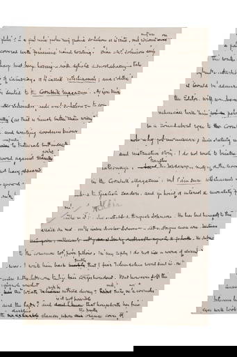 W.m. Thackeray Autograph Working Manuscript Page