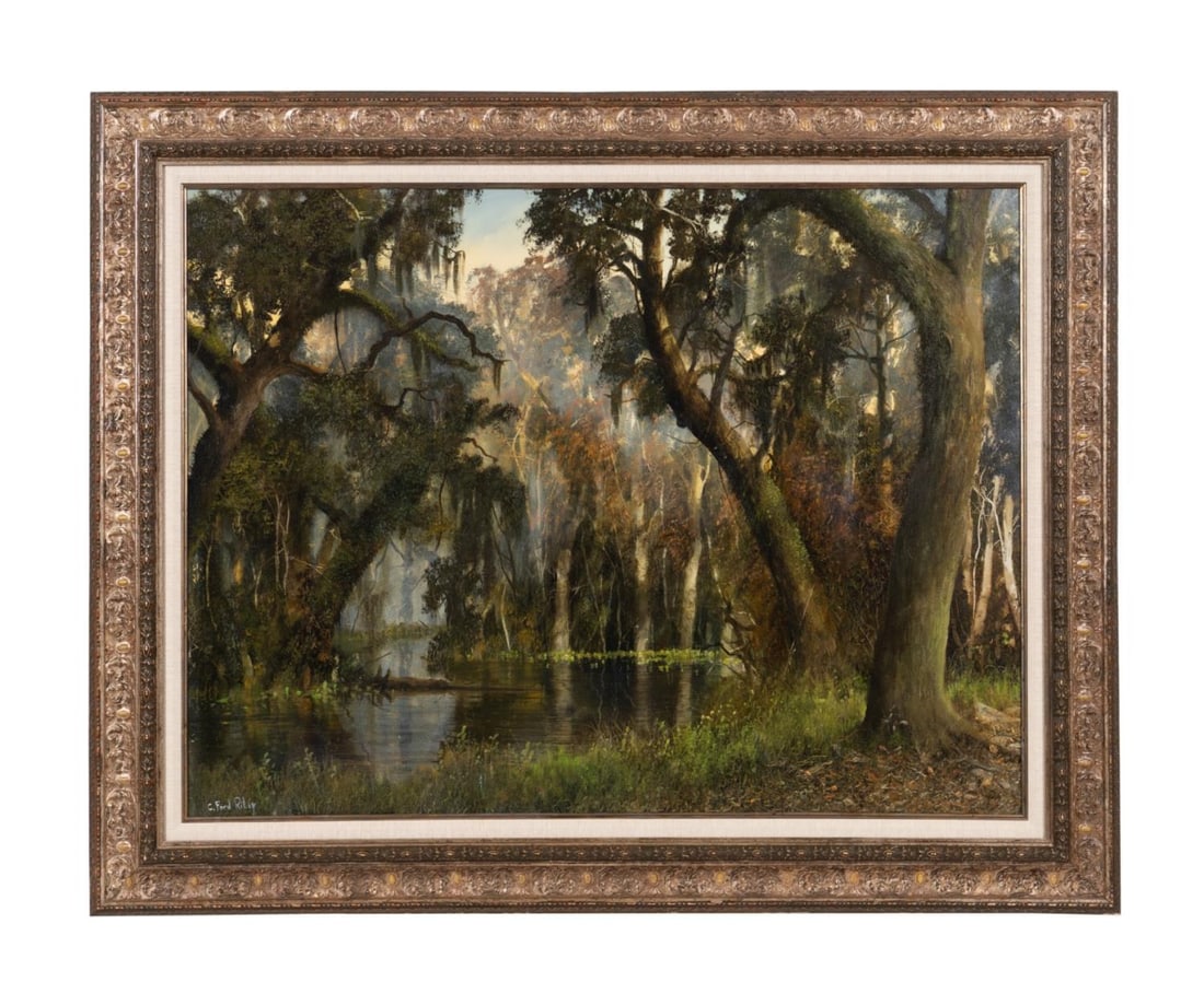 C. Ford Riley Untitled Swamp Landscape O/c Auction