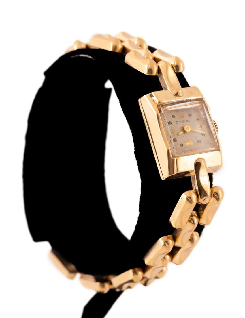 Vintage Ciro Ladies 14k Yellow Gold Wrist Watch Auction
