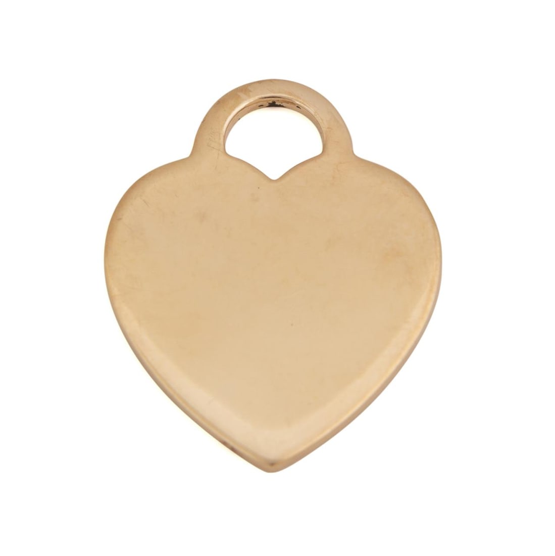 Tiffany & Co. Blank 18k Yellow Gold Heart Tag Auction