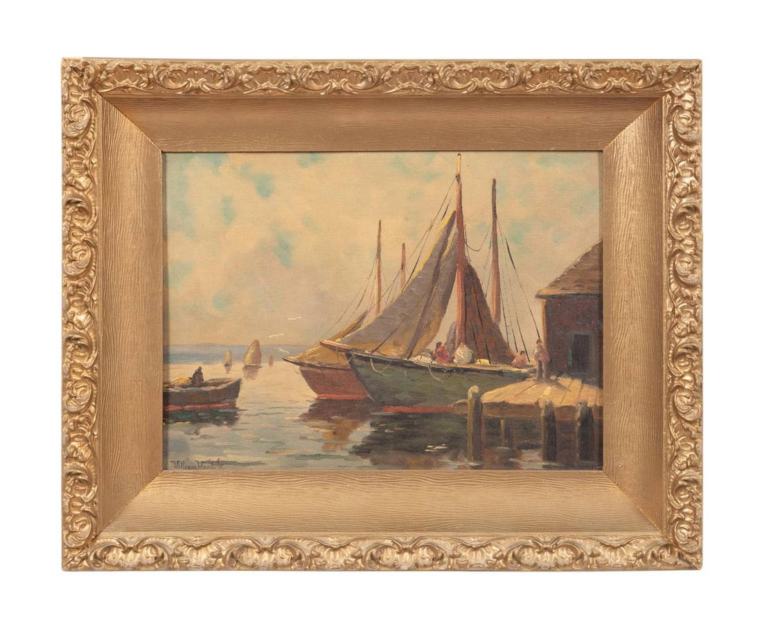 William Ward Jr. 'harbor, Dawn' O/b Auction