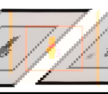 Disney Animation Cel, Winnie The Pooh And Piglet Auction