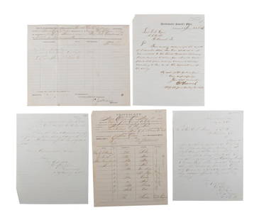 Collection Of Civil War Documents And Letters. Auction