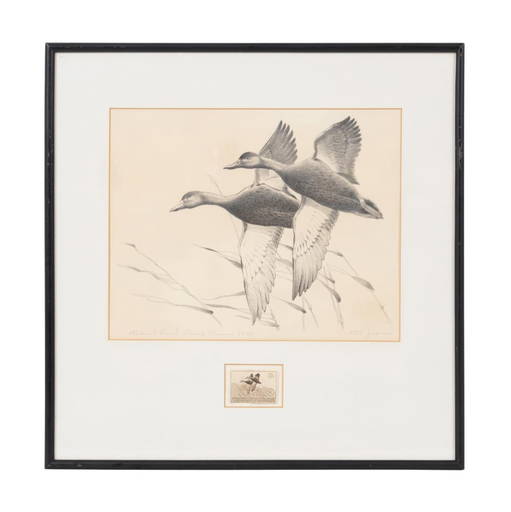 1940 Federal Duck Stamp Print And Stamp Framed