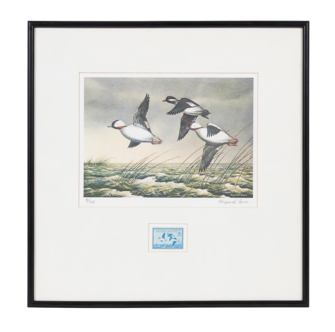 1948 Federal Duck Stamp Print And Stamp In Frame Auction