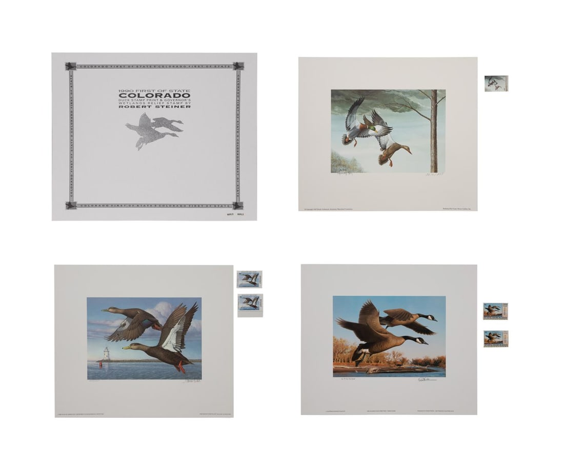 28 State Duck Stamp Prints With Stamps In Folders Auction
