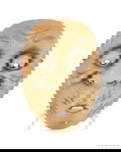 Japanese Kojo Painted Wooden Noh Theater Mask Auction