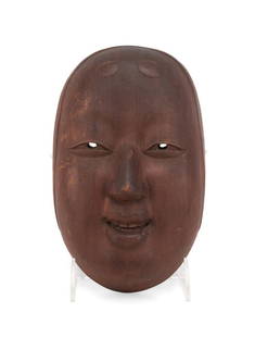 Japanese Kojo Painted Wooden Noh Theater Mask Auction