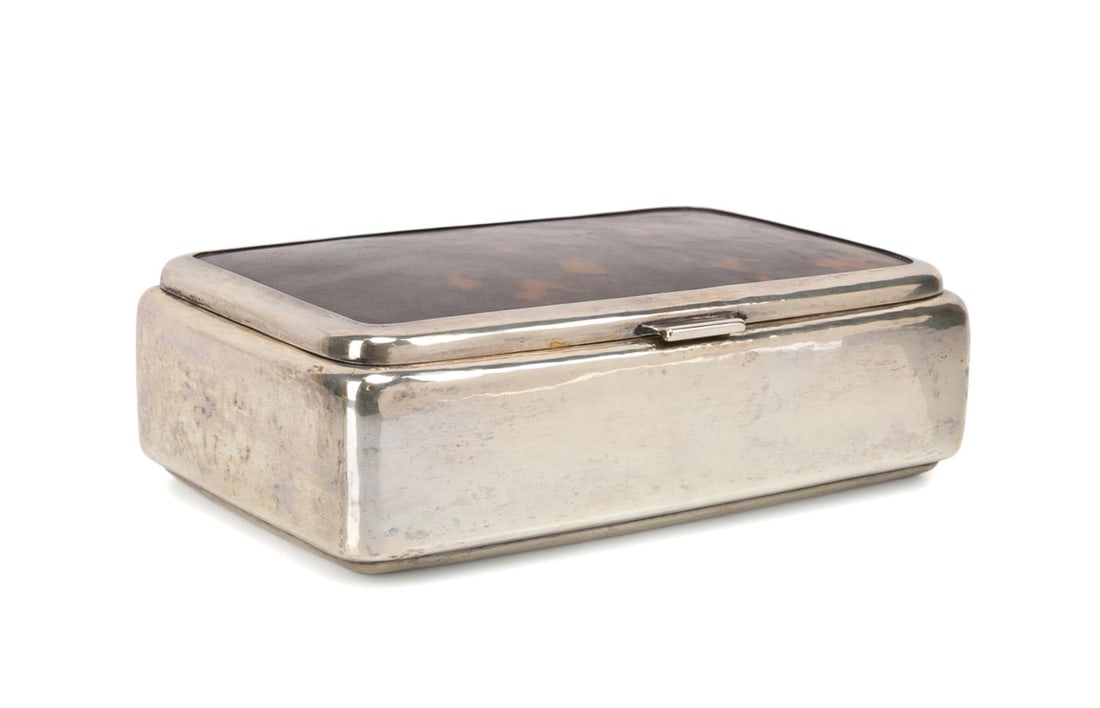 Important Emmy Roth 800 Silver & Shell Dresser Box Auction
