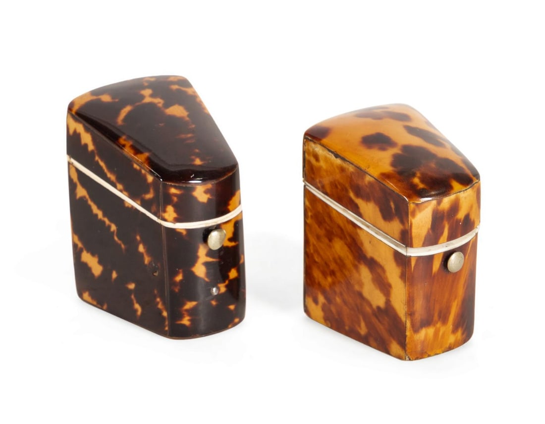 Two Shell Veneer Necessaire Sewing Cases Auction