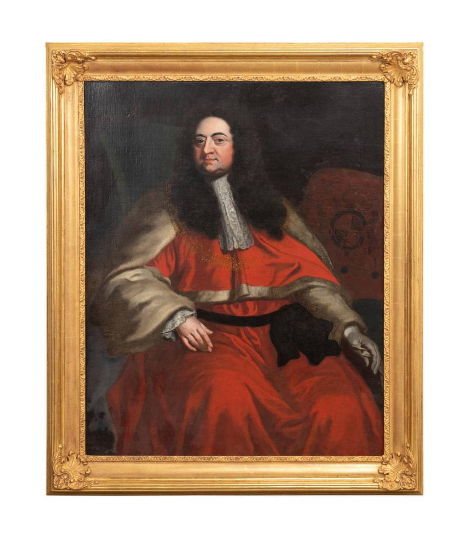 After John Riley, 'portrait Of Robert Eyre', Oil Auction