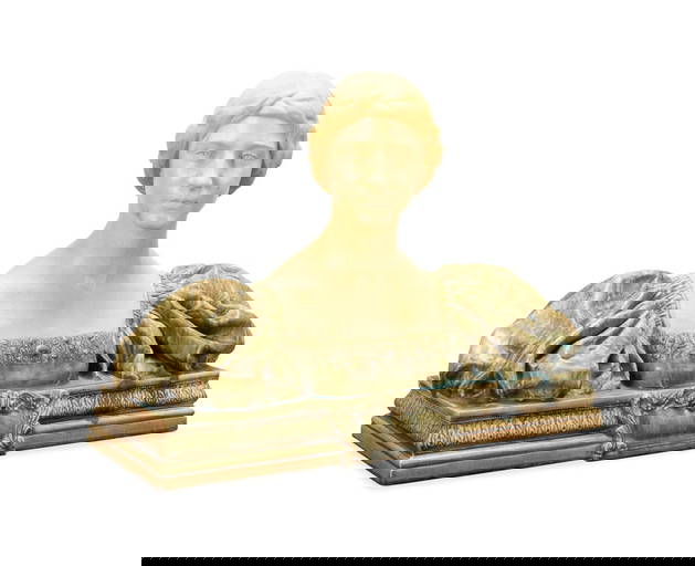 Herbert Adams, 'la Jeunesse', Painted Terracotta