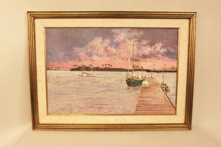 Clint Carter Georgia Artist Painting Of Boats