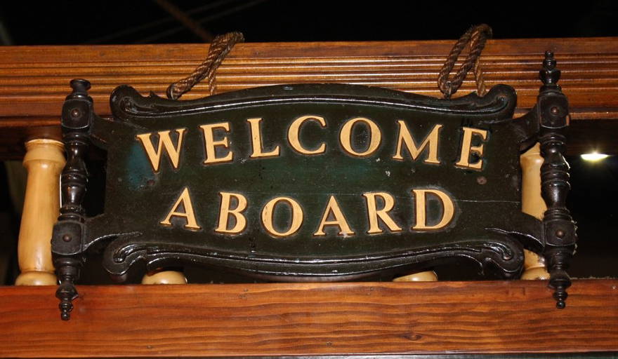"welcome Aboard" Sign