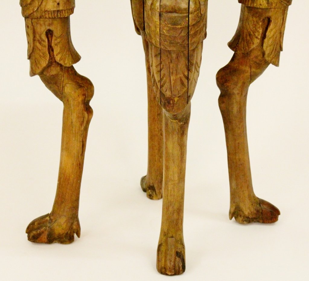 Carved Wood Harpies Table
