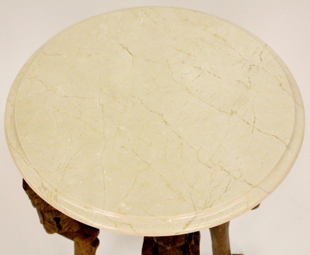 Carved Wood Harpies Table