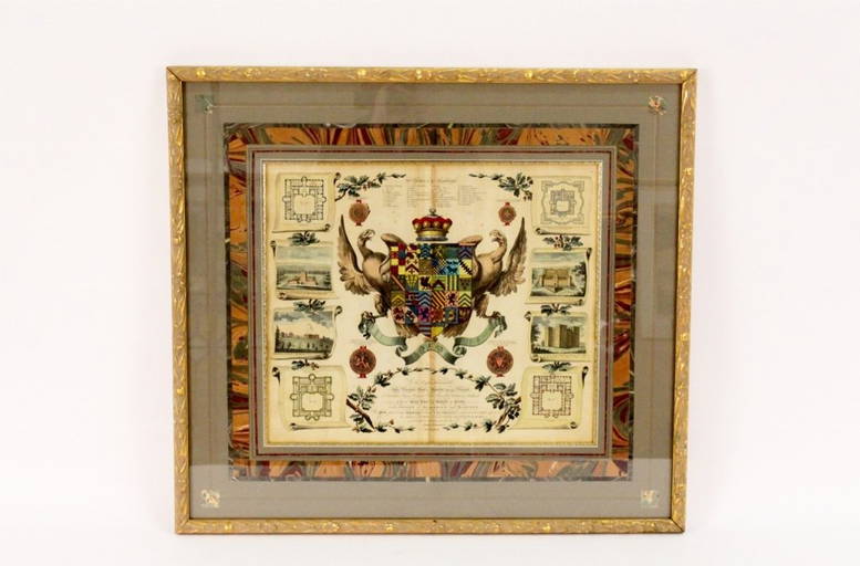 Joseph Edmondson Coat Of Arms Heraldic Lithograph